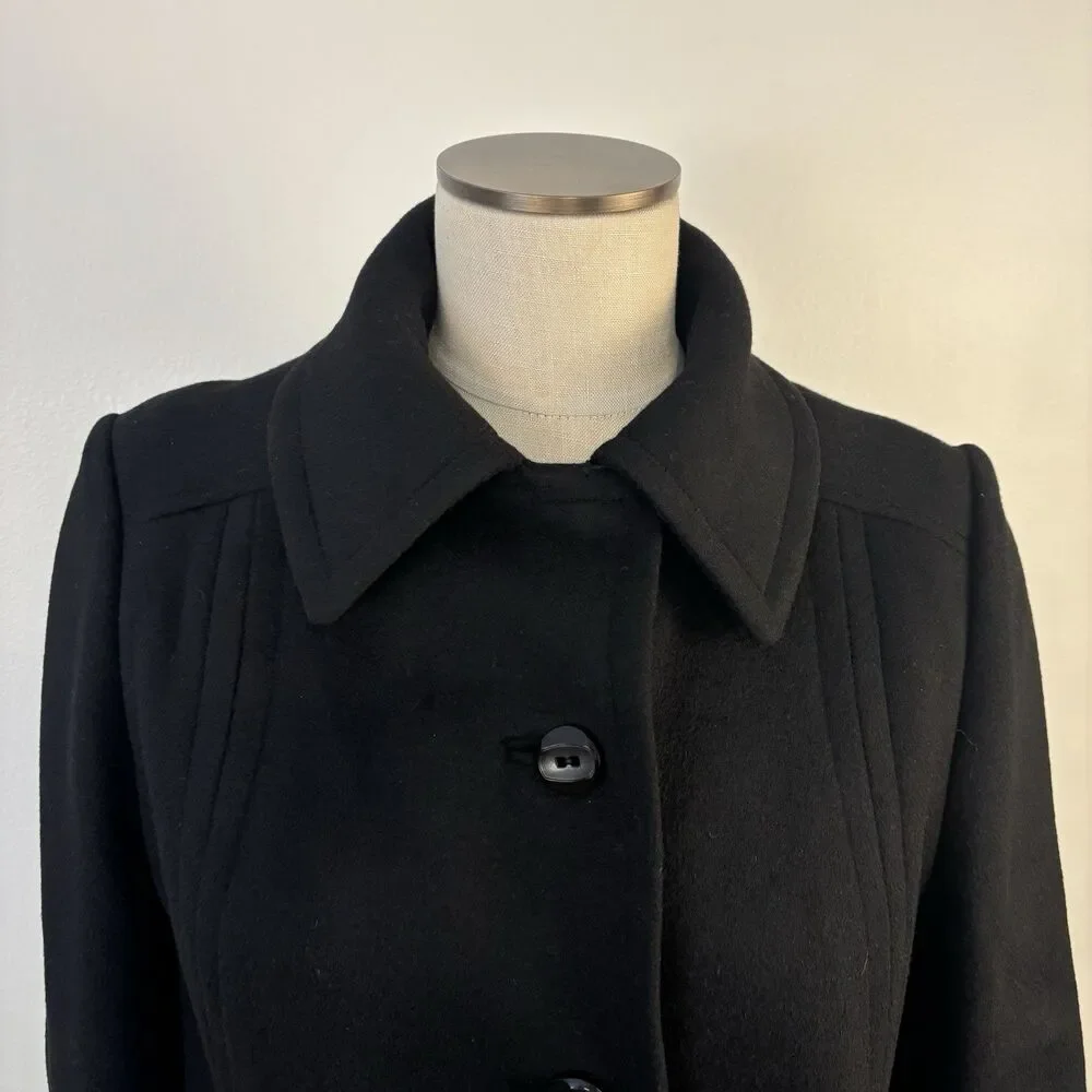 Vintage | Jackets & Coats | Vtg 96s Stevens Forstmann Black Wool Swing ...